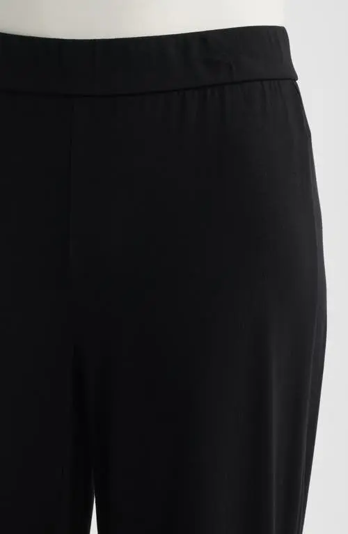 Eileen Fisher Side Slit Wide Leg Ankle Pants