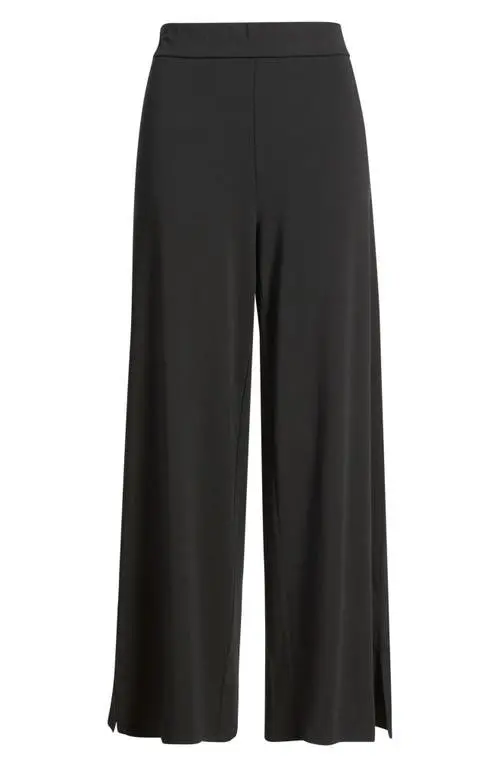 Eileen Fisher Side Slit Wide Leg Ankle Pants