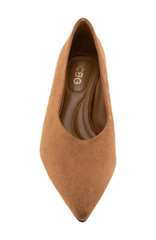 Bcbgmaxazria Pacsin Pointed Toe Kitten Heel Pump - Tan