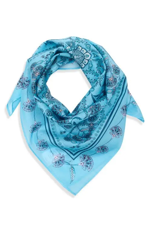Treasure & Bond Pottery Floral Square Bandana - Blue