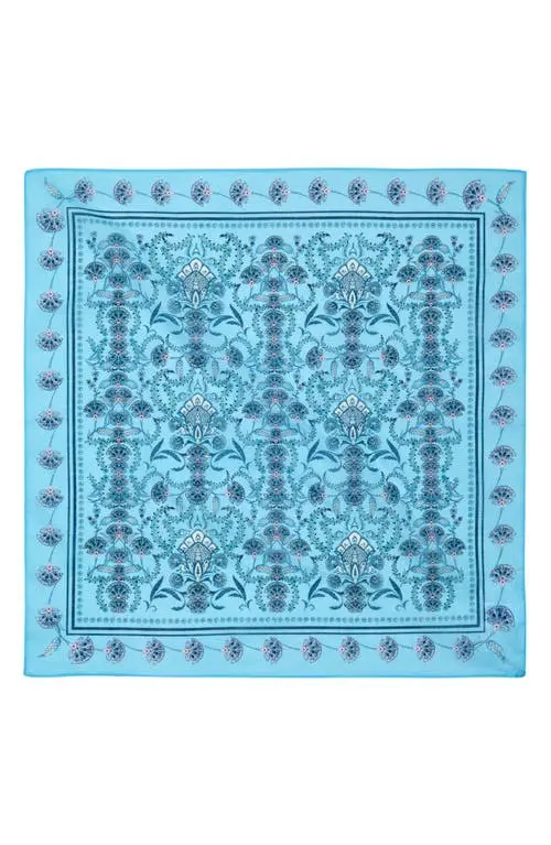Treasure & Bond Pottery Floral Square Bandana - Blue