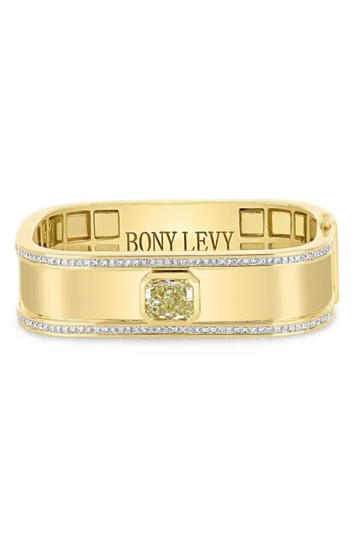 Bony Levy 18k Gold Iris Diamond Bangle Bracelet - Yellow