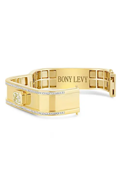 Bony Levy 18k Gold Iris Diamond Bangle Bracelet