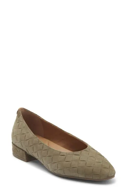 Gentle Souls Awilla Embossed Flat - Algae Suede