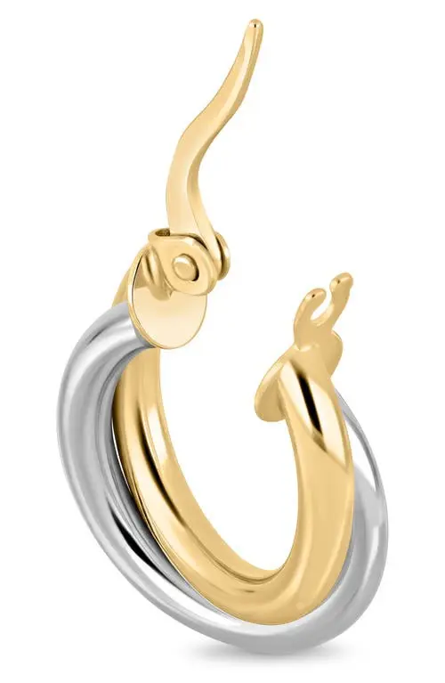 Bony Levy 14k Gold Two-tone Double Hoop Earrings