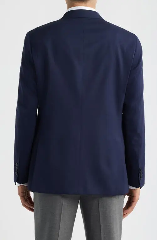 Zanella Chip Wool Twill Sport Coat - Blue