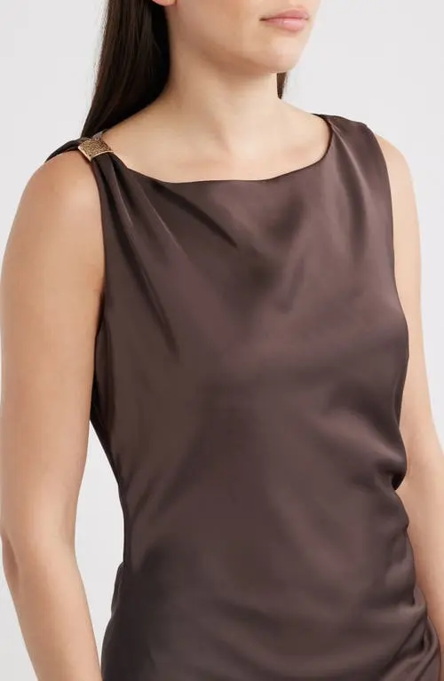 Sam Edelman Ruched Satin Maxi Dress