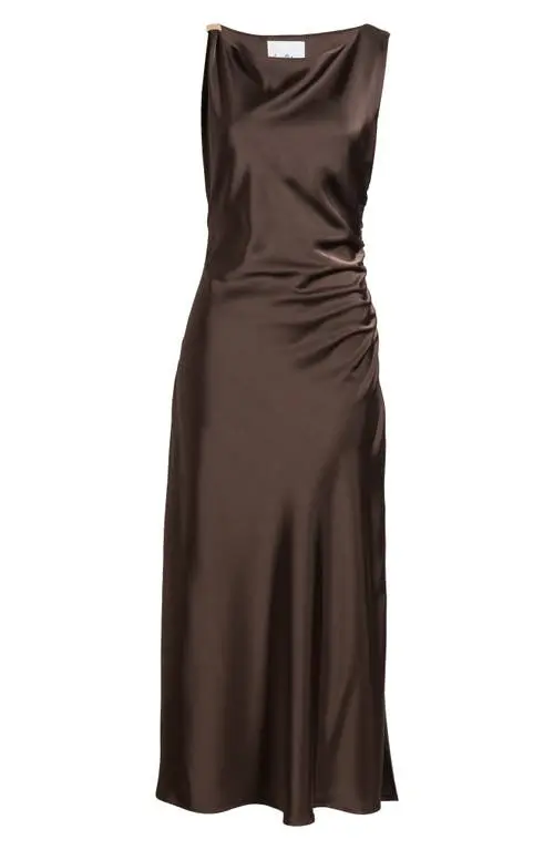 Sam Edelman Ruched Satin Maxi Dress