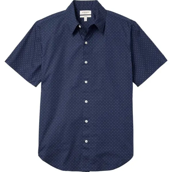 Bonobos Riviera Slim Fit Short Sleeve Button-up Shirt - Navy Salt