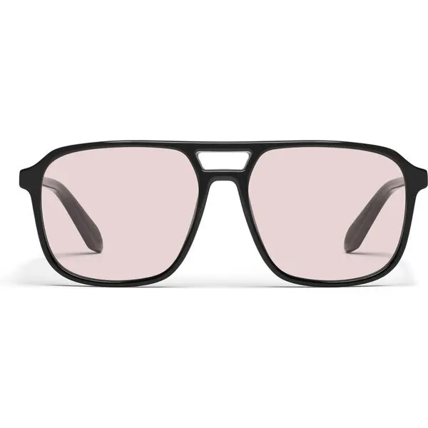 Quay On The Fly Aviator Sunglasses - Black/light Lilac