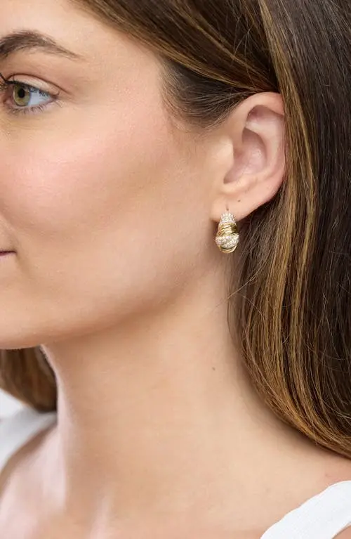 Bony Levy 18k Gold Diamond Hoop Earrings