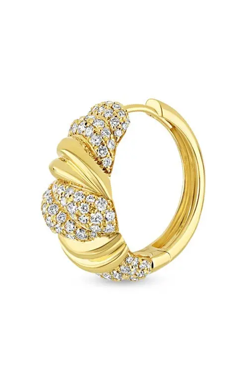 Bony Levy 18k Gold Diamond Hoop Earrings