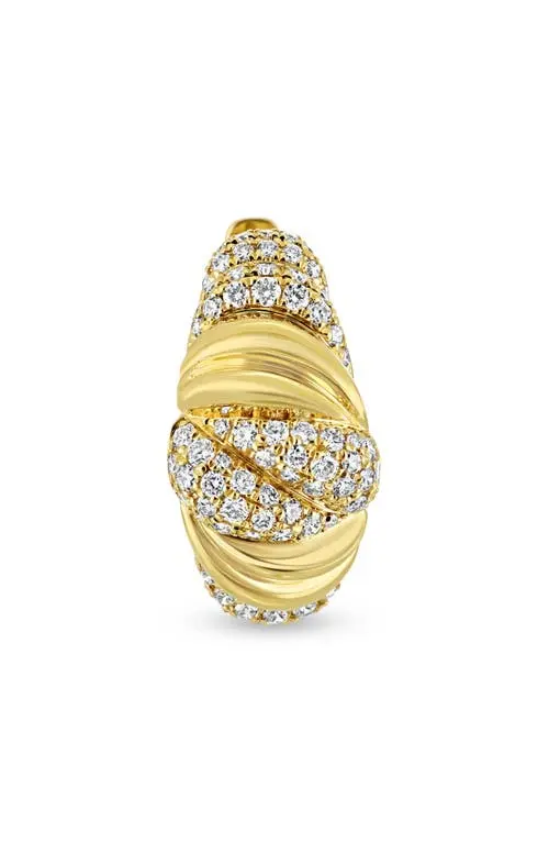 Bony Levy 18k Gold Diamond Hoop Earrings