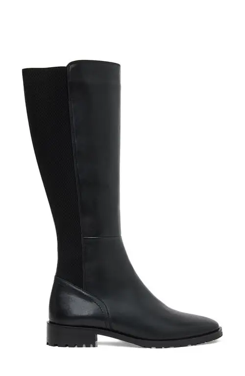 Aquatalia Romello Waterproof Knee High Boot - Black Leather