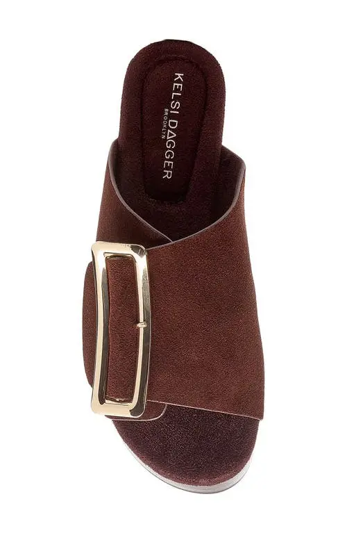 KELSI DAGGER BROOKLYN Dover Platform Slide Sandal - Warm Brown