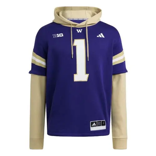 Adidas Washington Huskies Jersey Pullover Hoodie