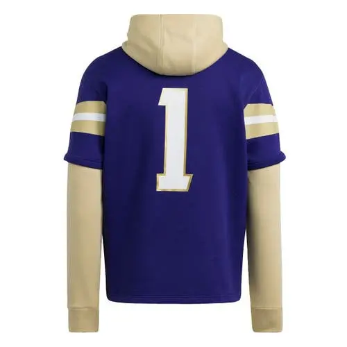 Adidas Washington Huskies Jersey Pullover Hoodie
