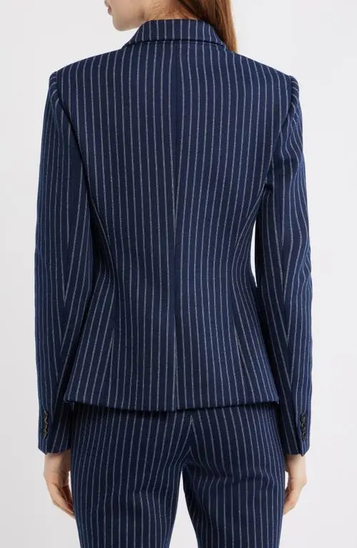 Theory Carissa Pinstripe Knit Blazer