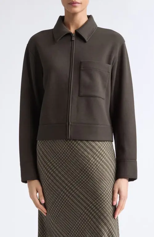 Vince Textured Knit Zip Jacket