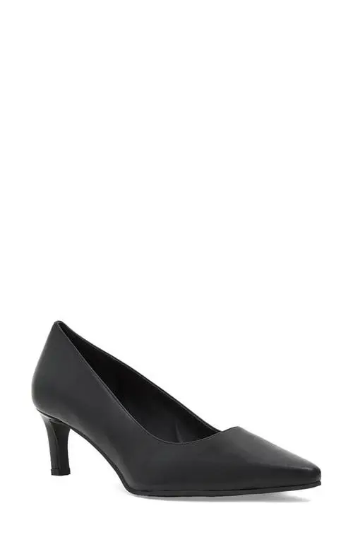Aquatalia Chloe Waterproof Kitten Heel Pump - Black Leather