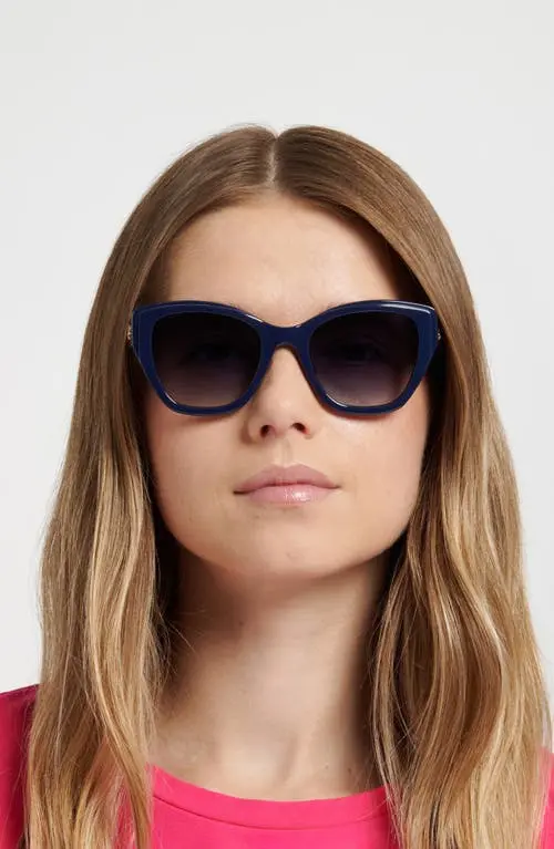 Kate Spade New York Yolanda Cat Eye Sunglasses - Blue/dark Blue