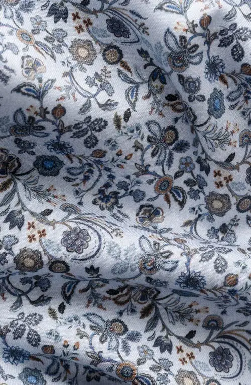 Eton Contemporary Fit Floral Dress Shirt - Dark Blue