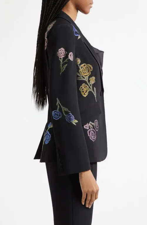 Cinq À Sept Floral Ribbons Diamante Crepe Jacket