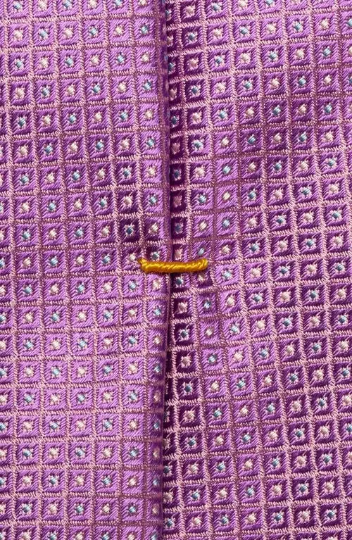 Eton Micro Geo Silk Jacquard Tie - Medium Pink
