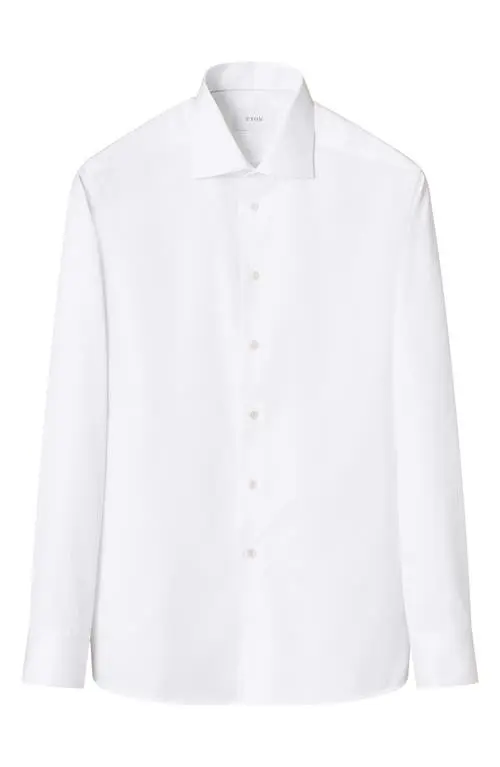 Eton Slim Fit Twill Dress Shirt - White
