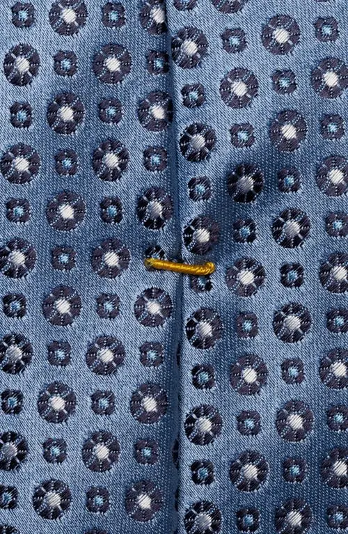 Eton Medallion Silk Jacquard Tie - Light Blue