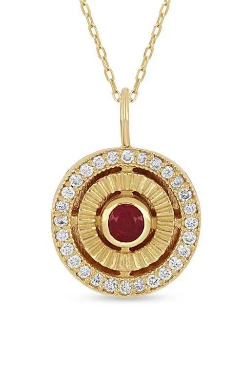 Bony Levy 18k Gold Gemstone And Diamond Pendant Necklace