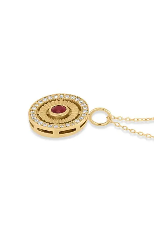 Bony Levy 18k Gold Gemstone And Diamond Pendant Necklace