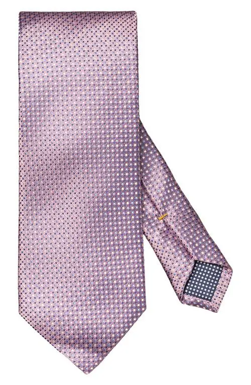 Eton Geometric Silk Jacquard Tie - Medium Pink