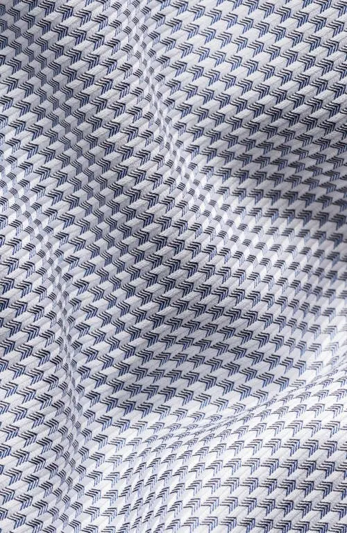 Eton Contemporary Fit Houndstooth Dress Shirt - Navy
