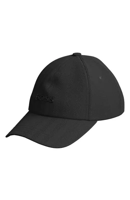 BOSS Zed Jersey Herringbone Adjustable Baseball Cap - Black
