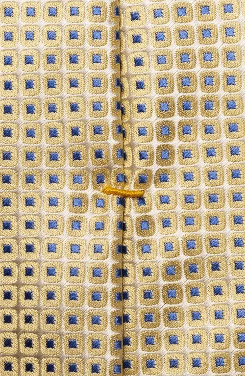 Eton Diamond Silk Jacquard Tie - Light Yellow
