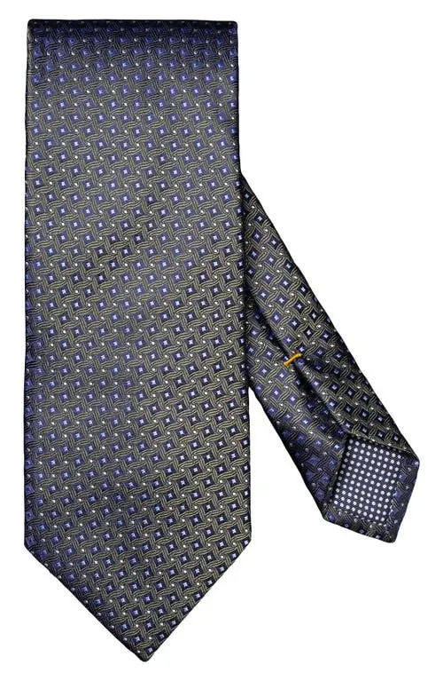 Eton Medallion Silk Jacquard Tie - Dark Green