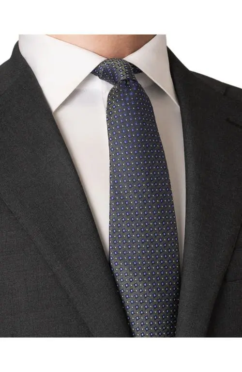 Eton Medallion Silk Jacquard Tie - Dark Green