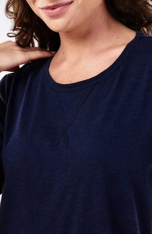 PAPINELLE Ada Knit Midi Nightgown - Navy