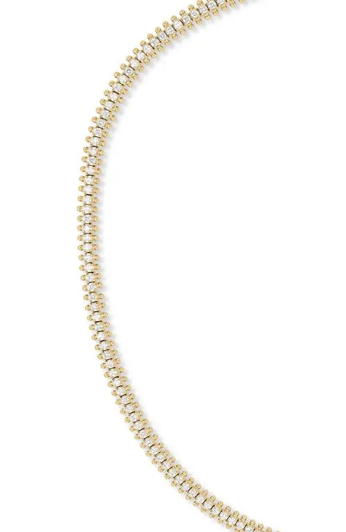 Bony Levy 18k Gold Florentine Diamond Tennis Necklace