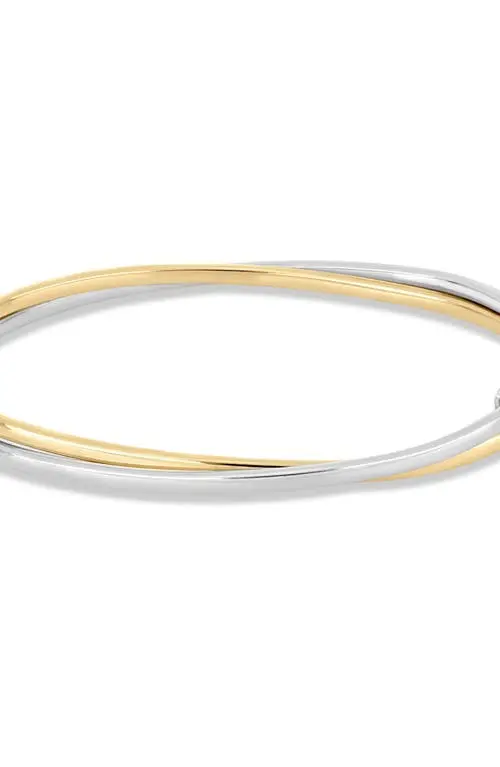 Bony Levy 14k Gold Two Tone Double Bangle Bracelet