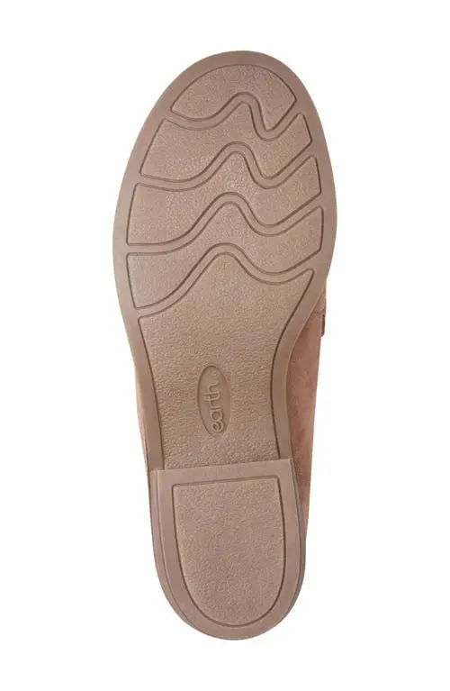 Earth Elison Loafer Mule - Tan Suede
