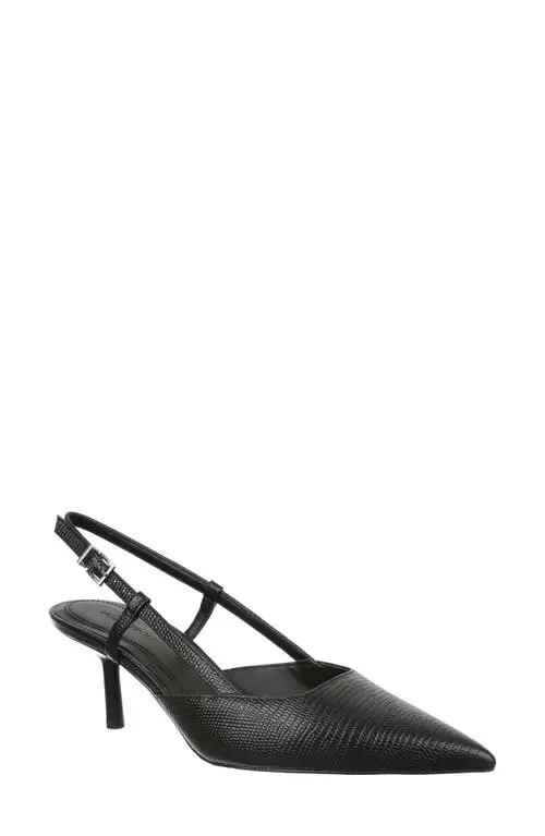 Nordstrom Lana Pointed Toe Slingback Pump - Black Lizard