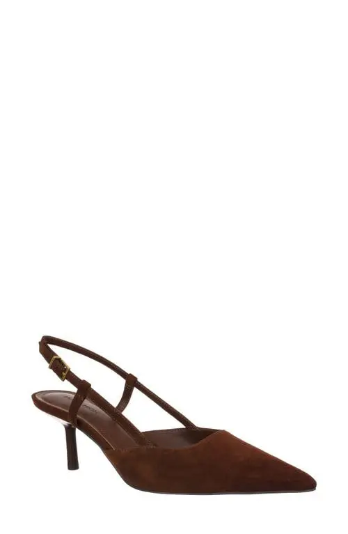 Nordstrom Lana Pointed Toe Slingback Pump - Brown Plush