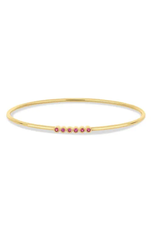 Bony Levy 18k Gold El Mar Gemstone Bangle Bracelet - 18k Yellow Gold/ruby