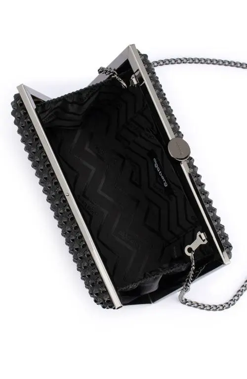 OLGA BERG Manuela Hotfix Frame Clutch - Black