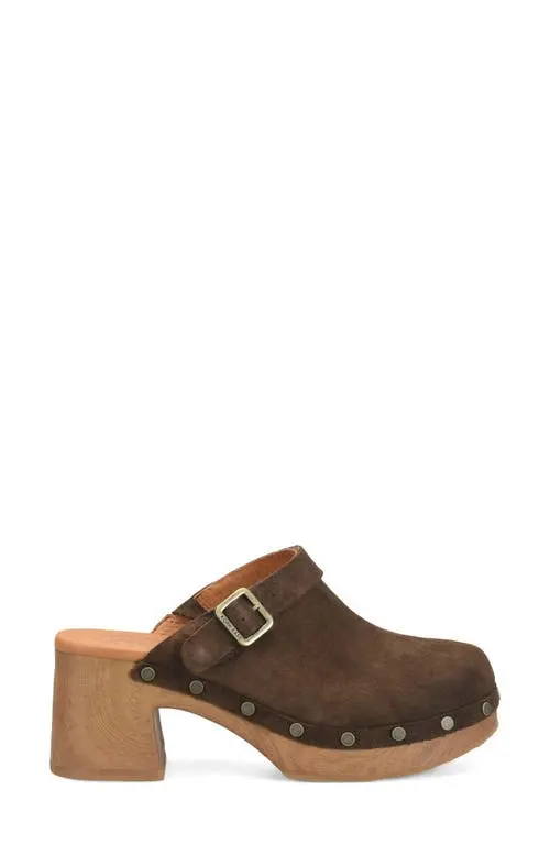 Kork-Ease® Tess Studded Clog - Dark Brown Suede