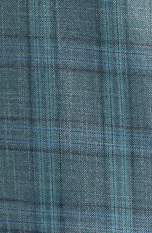 Emporio Armani Green Windowpane Check Sport Coat