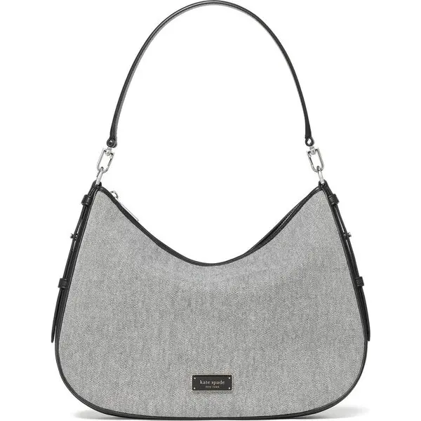 Kate Spade New York Liv Large Canvas Shoulder Bag - Black/grey
