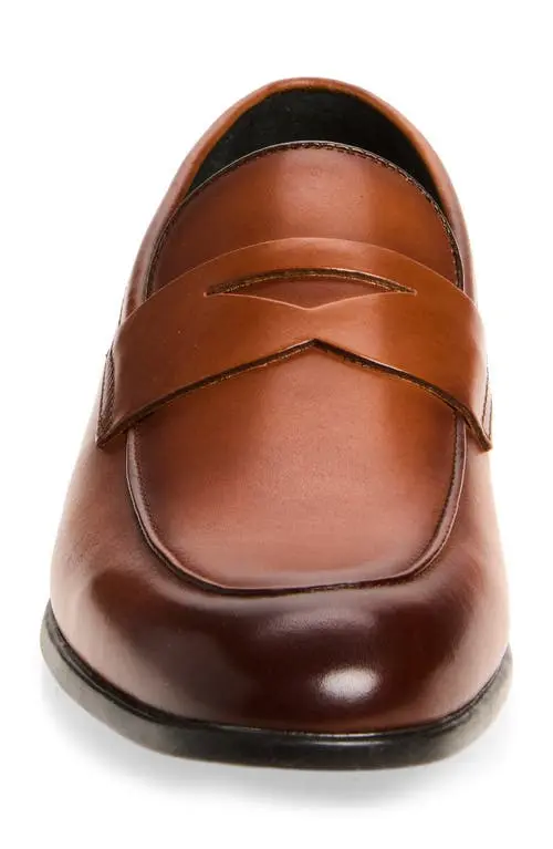 Nordstrom Leather Penny Loafers - Brown Ochre